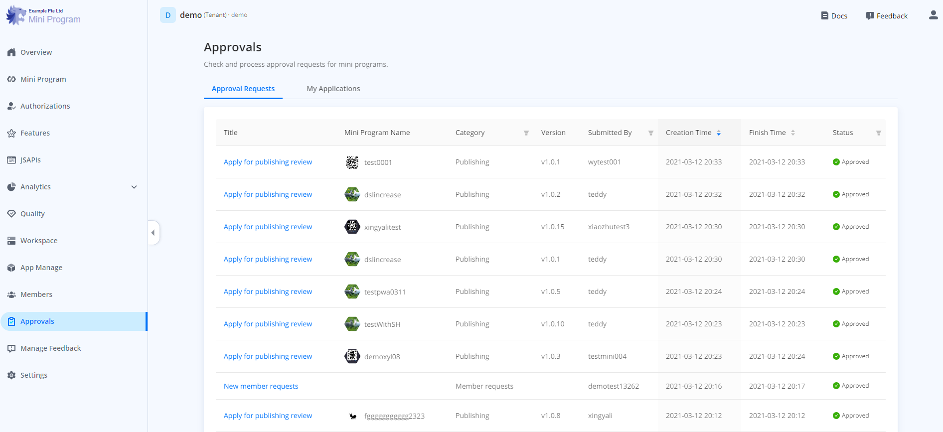 Workflow procedures | Platform User's Guide | Documentation