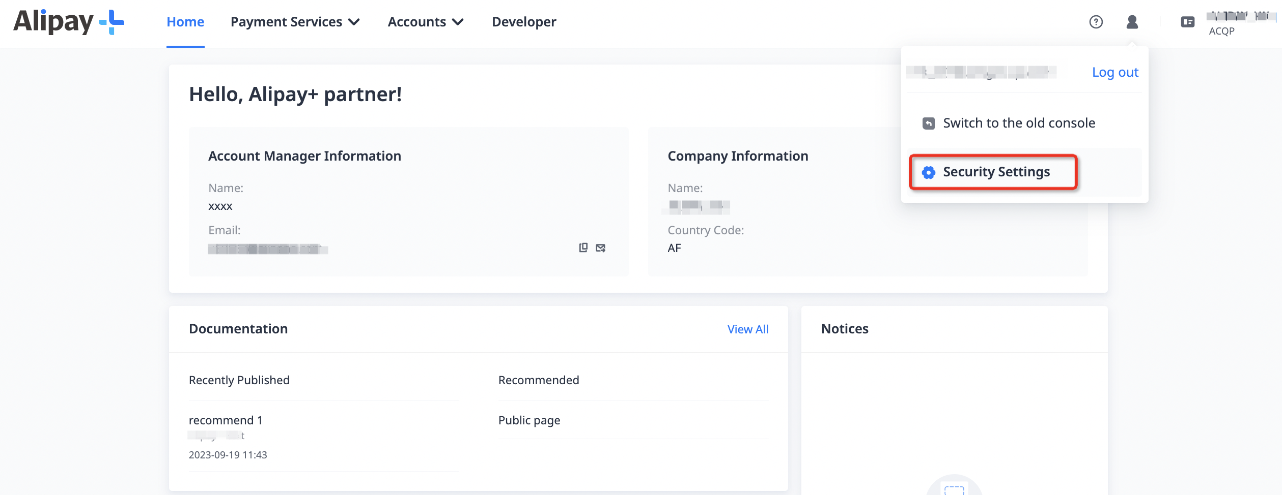 Account setup and login | Alipay+ Partner Workspace User Guide | Alipay+ Docs