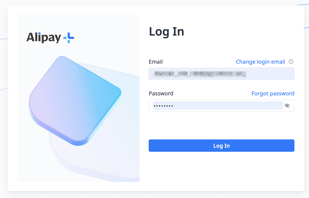 Account setup and login | Alipay+ Partner Workspace User Guide ...
