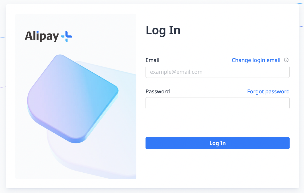 Account setup and login | Alipay+ Partner Workspace User Guide | Alipay+ Docs