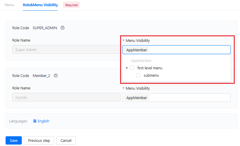 Configure mini program template | Platform User's Guide | Documentation