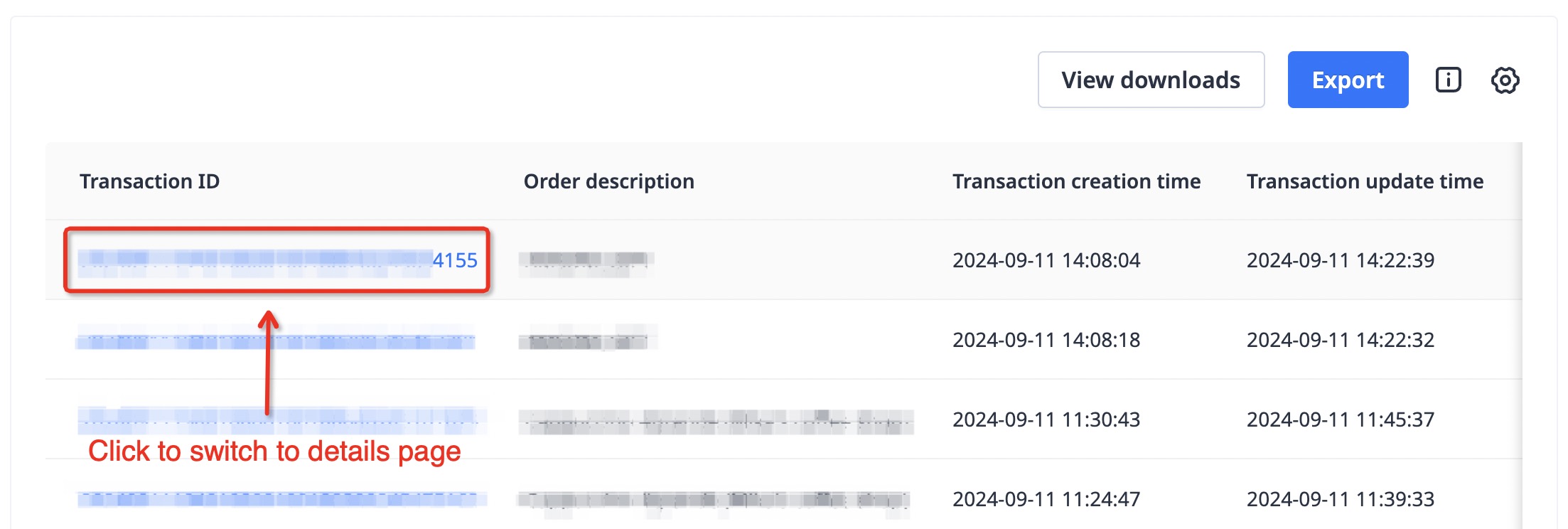 Settlement & Transactions | Merchant service | Antom Docs