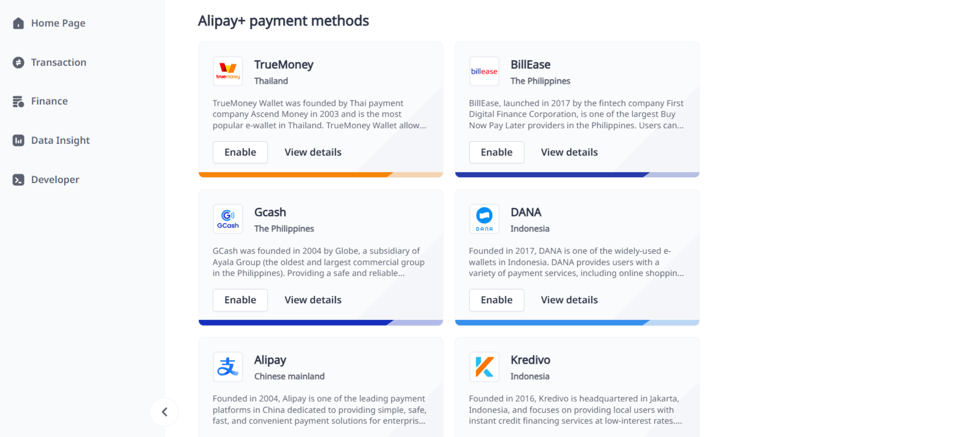 TrueMoney | Merchant service | Antom Docs